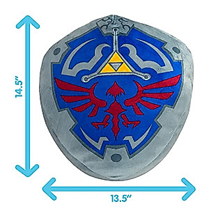Club Mocchi-Mocchi- Nintendo The Legend of Zelda Plush - Hylian Shield Plushie - Legend of Zelda Tears of the Kingdom Collectible Squishy Plushies - 15 Inch, White