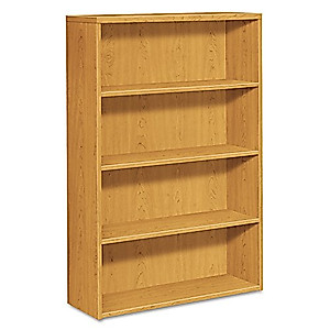 Hon 105534Cc 10500 Series Laminate Bookcase, Four-Shelf, 36W X 13-1/8D X 57-1/8H, Harvest