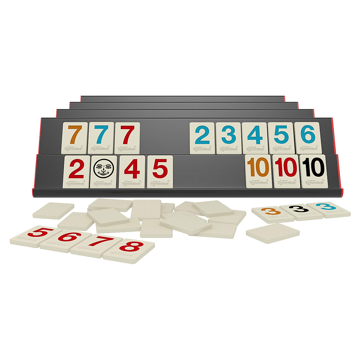 Rummikub Premium Edition by Pressman - Features Racks - Large Number Engraved Tiles and a Storage Bag for The Ultimate Rummikub Experience by Pressman , Silver