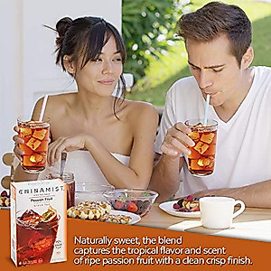 China Mist Iced Tea – Passion Fruit Black Tea Infusion – Refreshing and Delicious – Each Tea Bag Yields 1/2 Gallon – 4 bags