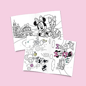 Disney Minnie Mouse Draw and Play Desk by Delta Children – Includes 10 Markers and Coloring Book, Pink