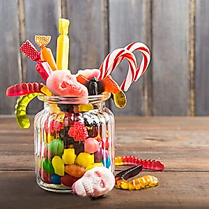 TOPZEA 12 Pack Glass Favor Jars with Airtight Lids, 8 oz Clear Glass Sugar Spice Containers Candy Apothecary Jar, Decorative Candle Holder Kitchen Food Storage Canisters for Coffee, Jam, Tea, Nuts