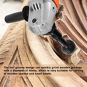 2 Pcs Sphere Rotary Burr with 5/8-11 Threads for 4 1/2 and 5 Inch Angle Grinder, Wood Carving Burrs for Carving Grinding Polishing Engraving