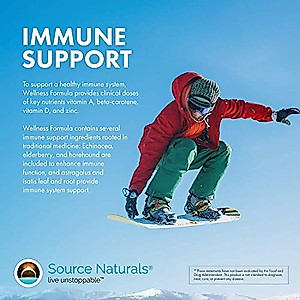 Source Naturals Wellness Formula, Advanced Immune Support*, Bio-Aligned Vitamins & Herbal Defense - Immune System Support Supplement & Immunity Booster - 120 Capsules