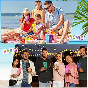 Bokon 30 Pcs Employee Appreciation Gifts 24oz Plastic Cups with Lids and Straws Thank You Gifts for Staff Coworker Reusable Tumblers Thank You Cups for Teacher Nurse(Appreciation)