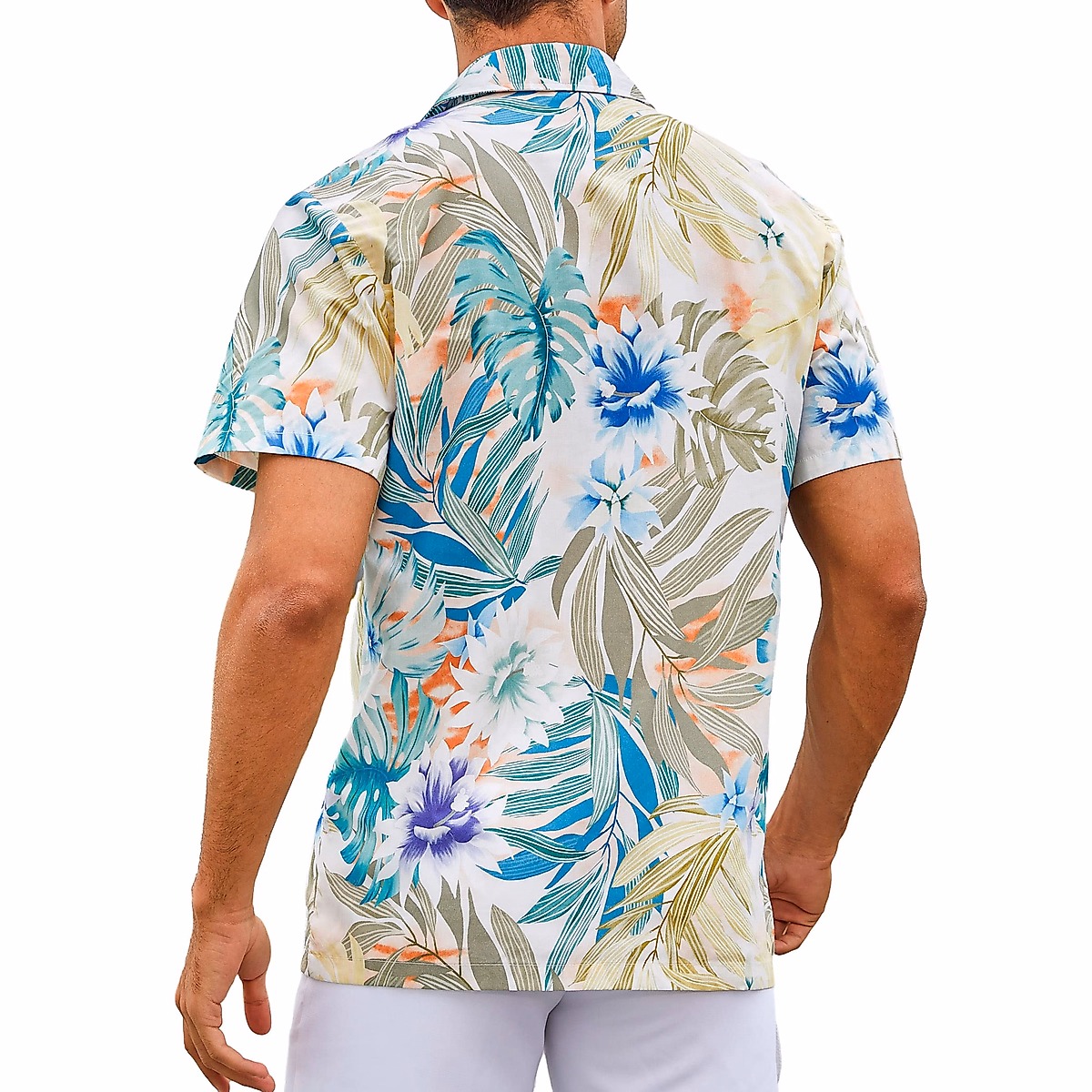 ZAFUL Men's Hawaiian Printed Shirts Casual Short Sleeve Button Down Camp Shirt