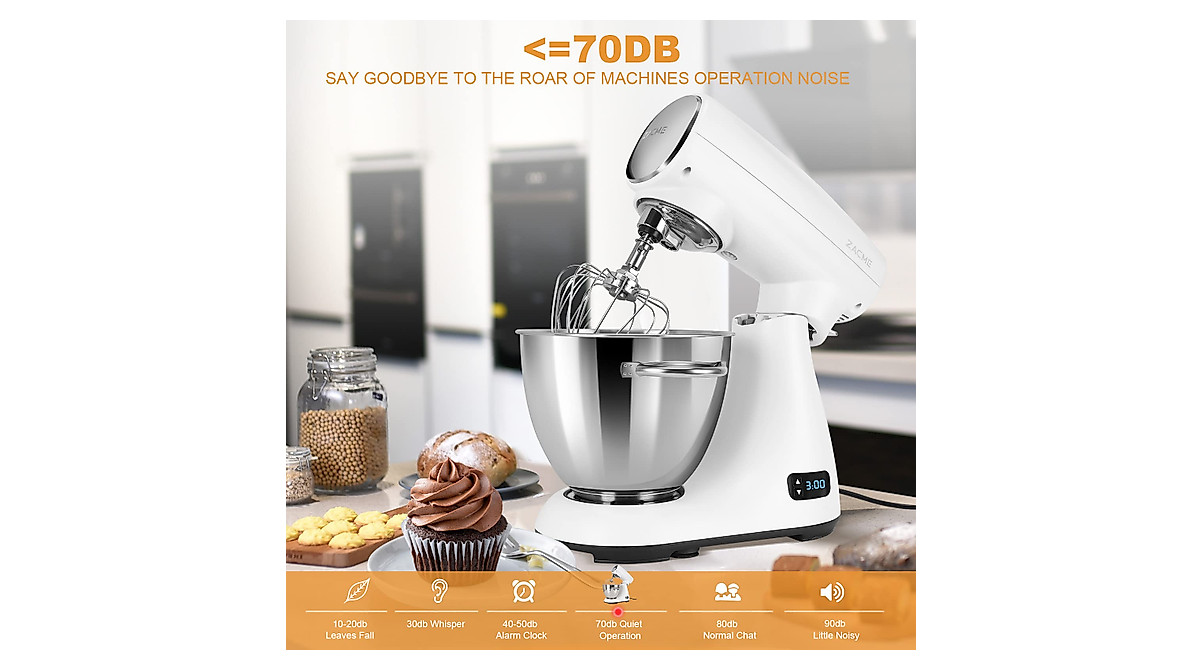 ZACME Mixers Kitchen Electric Stand Mixer, Aluminum die casting and ...