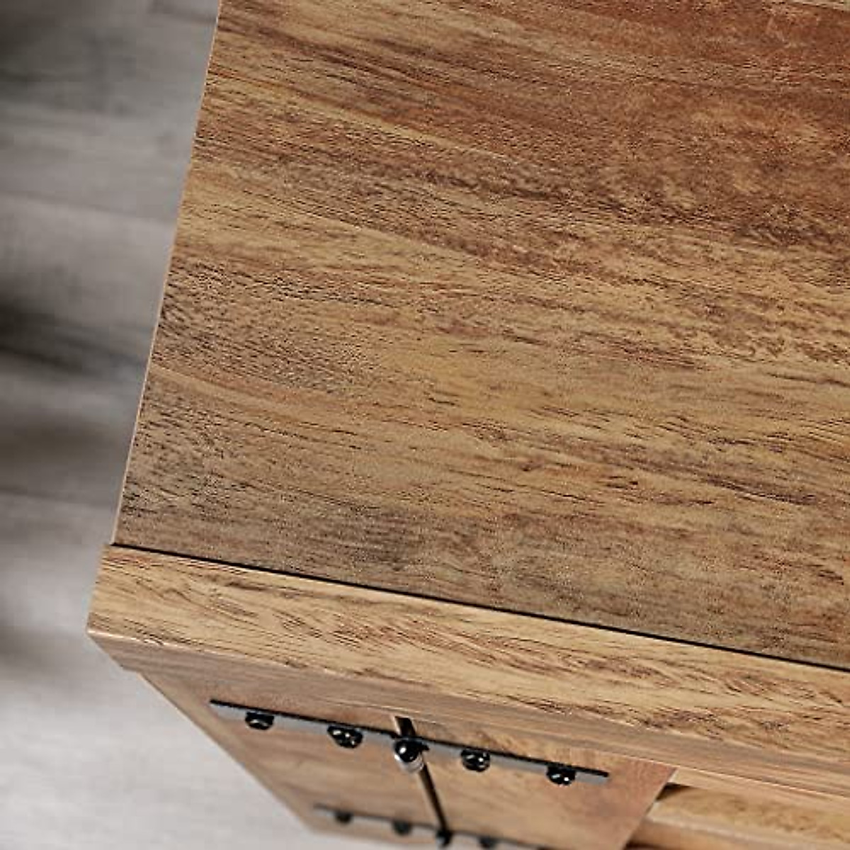 Sauder Misc Entertainment Credenza, L: 15.28" x W: 62.68" x H: 26.77", Sindoori Mango Finish