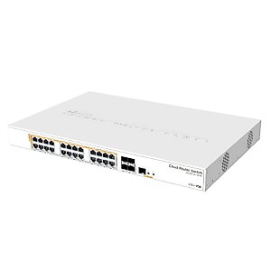 Mikrotik Cloud Router Switch CRS328-24P-4S+RM 24-Port Gigabit Ethernet Switch with 4 10Gbps SFP+ Ports