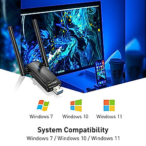 USB WiFi 6 Adapter AX1800 for Fast Connectivity