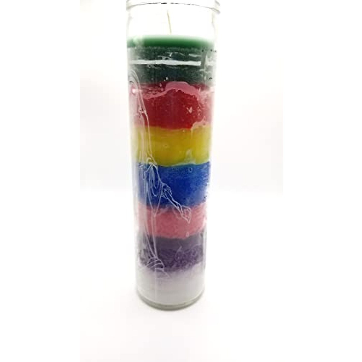 Holy Death (Santa Muerte) 7 Day Candle- Santisima Muerte Vela, Santisima Muerte - Holy Death Candle, Goth Decor, Candle, Green,red,yellow,blue,black