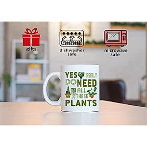Qsavet Plant Mug Gifts for Plant Lover, Plants Mug, Plant Tea Cup, Plant Mom Plant Lady Present, Plant Themed Cactus Succulent Gift For Women Men Mom Girls Christmas Birthday 11oz Novelty Coffee Mug