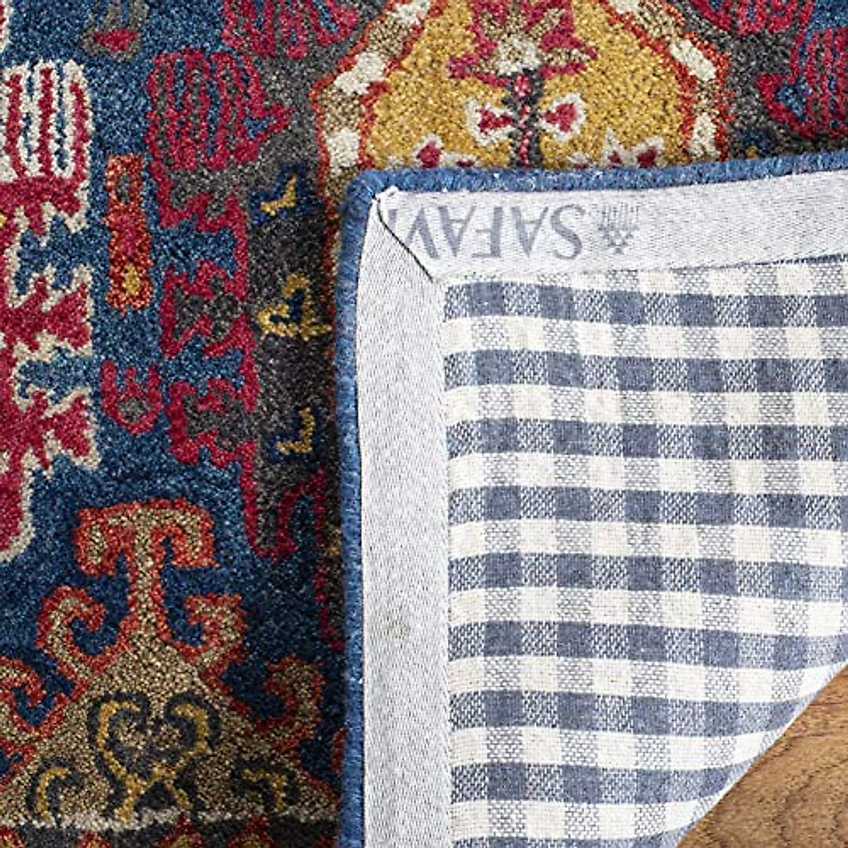 SAFAVIEH Heritage Collection Runner Rug - 2'3" x 12', Navy & Red, Handmade Traditional Oriental Wool, Ideal for High Traffic Areas in Living Room, Bedroom (HG426N)