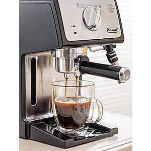 Kanwone Glass Coffee Mugs - 12.5 Ounce Double Wall Insulated Mug Set with Handle, Clear Coffee Mugs, Perfect for Latte, Americano, Cappuccinos, Tea Bag, Beverage, Set of 4