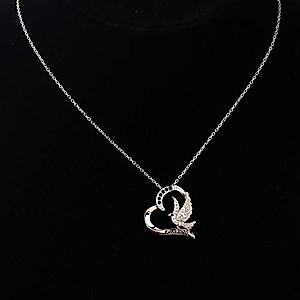 CENWA Dove Finer Women Rhinestone Necklace Zeta Greek Sorority Jewelry Gift for Finer Women (Dove Finer 1920 N S)