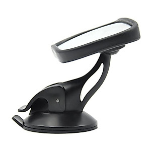 1Set Black 360 Degree Adjustable Safety Baby Child Backseat Mirror Shatter-Proof Acrylic Baby Mirror Car Rearview Toddler Suction Visor Mirror Baby View Mirror for Auto Back Seat