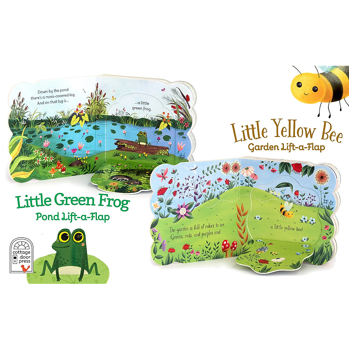 Nature Friends Lift-a-Flap Boxed Set 4-Pack: Little Red Barn, Little Blue Boat, Little Green Frog, and Little Yellow Bee (Chunky Lift a Flap)