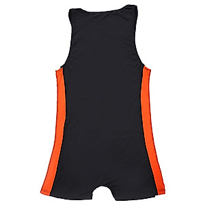 SPNSSTCR Men Bodysuit Sports Gym Athletic Supporters Undershirts Boxers Wrestling Singlets Jumpsuits Leotard (Black, Large)