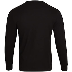 U.S. Polo Assn. Men's Thermal Shirt - Long Sleeve Waffle Knit Top, Size Medium, Solid Black