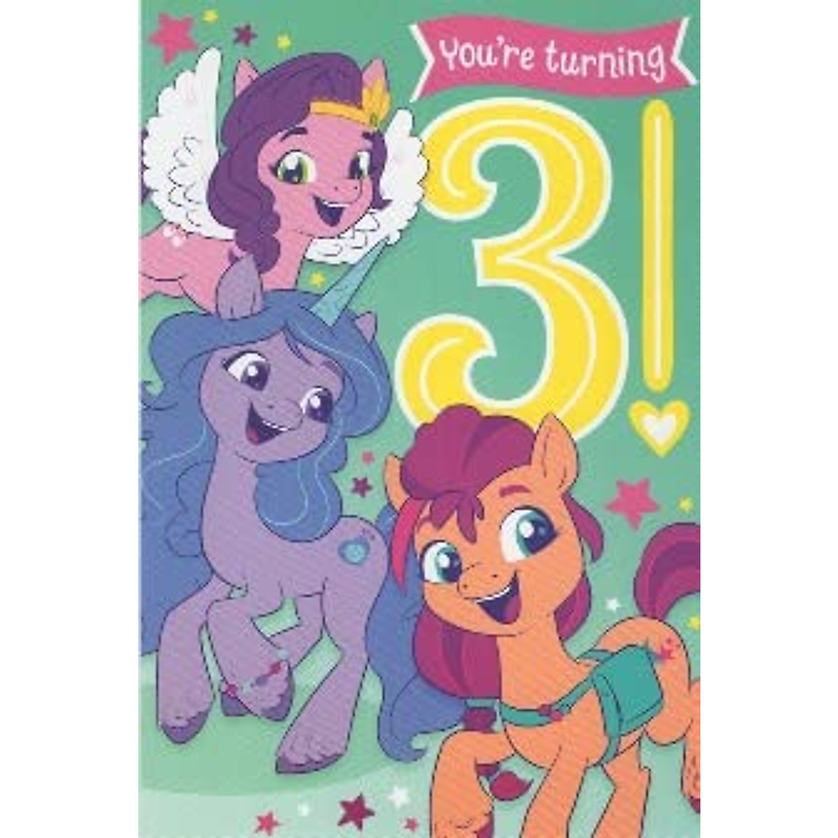 Heartline My Little Pony Happy 3rd Third Birthday Card (Age 3) - You're Turning 3! Wherever There's Magic and Fun and Excitement - That's Where You Deserve to Be! Happy Birthday