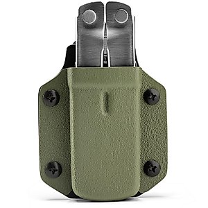 TACTICAL GEEK TX3 Multi-Tool Sheath, Multi Tool Holster, Thickness Adjustable Multi-Tool Holder with Back Clip for Belt, Multi-Tool not Included(Green)