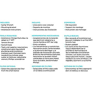 EcoPure EPWO4 Universal Large Capacity Whole Water Filter Housing-NSF Certified-Premium Filtration System-Built to Last, White