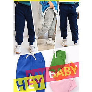 CuteOn Unisex Toddler Jogger Pants Kids Cotton Elastic Waist Winter Baby Sweatpants Pants 2Years Red