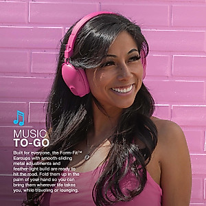 JLab Studio Pro Bluetooth Wireless Over-Ear Headphones, 50+ Hour Bluetooth 5 Playtime, EQ3 Sound, Ultra-Plush Faux Leather & Cloud Foam Cushions, Track and Volume Controls, Pink