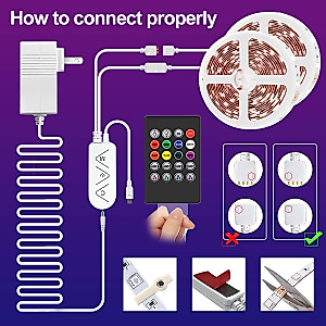 LED Strip Lights,50Ft Color Changing LED Strip Lights Music Sync,Bluetooth App Controlled,5050 RGB LED Rope Lights 16Million Color,Sensitive Built-in Mic,LED Lights for Bedroom Kitchen TV Party