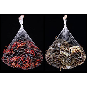 100 PCS Reusable Produce Drawstring Mesh Bag. Perfect 16 Inches Net Bag for Storage Fruits、 Vegetables、 Seafood and Other Agricultural Products. Upgrade to Eco Friendly Plastic Material .