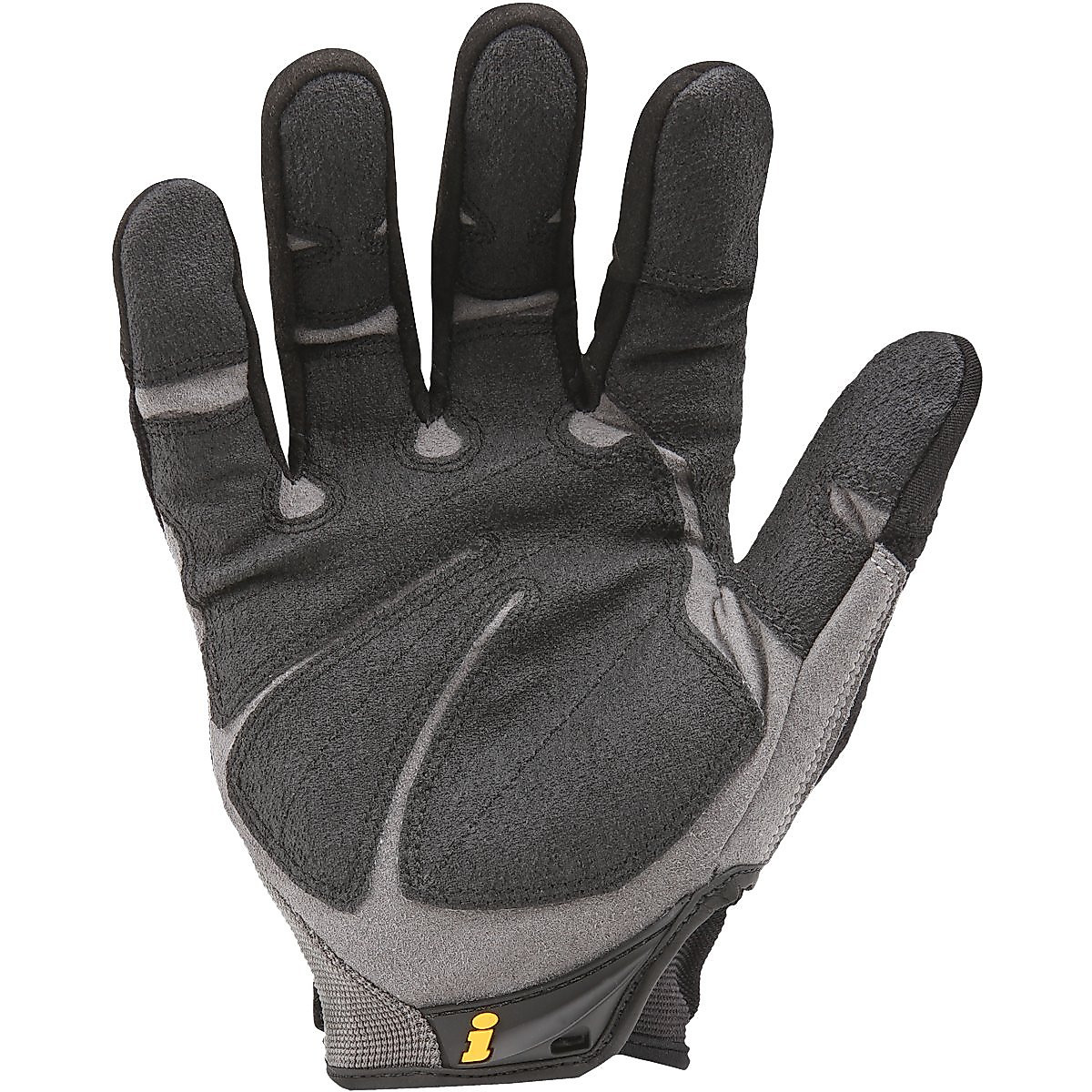 Ironclad Heavy Utility Work Gloves HUG, High Abrasion Resistance, Performance Fit, Durable, Machine Washable, (1 Pair), LARGE, Black & Grey