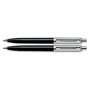 Sheaffer Sentinel Black Ballpoint Pen & 0.7mm Pencil with Chrome Trim