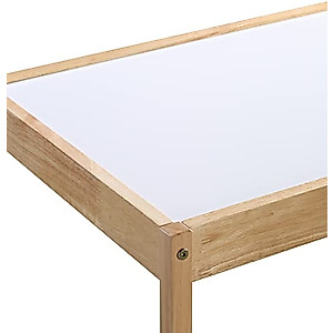 Olive & Opie Gibson 3-Piece Dry Erase Kids Table & Chair Set, Natural