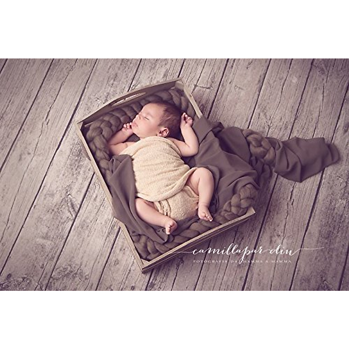 Eight-foot (2.4 meter) Long Merino Wool Braids for Newborn Photography