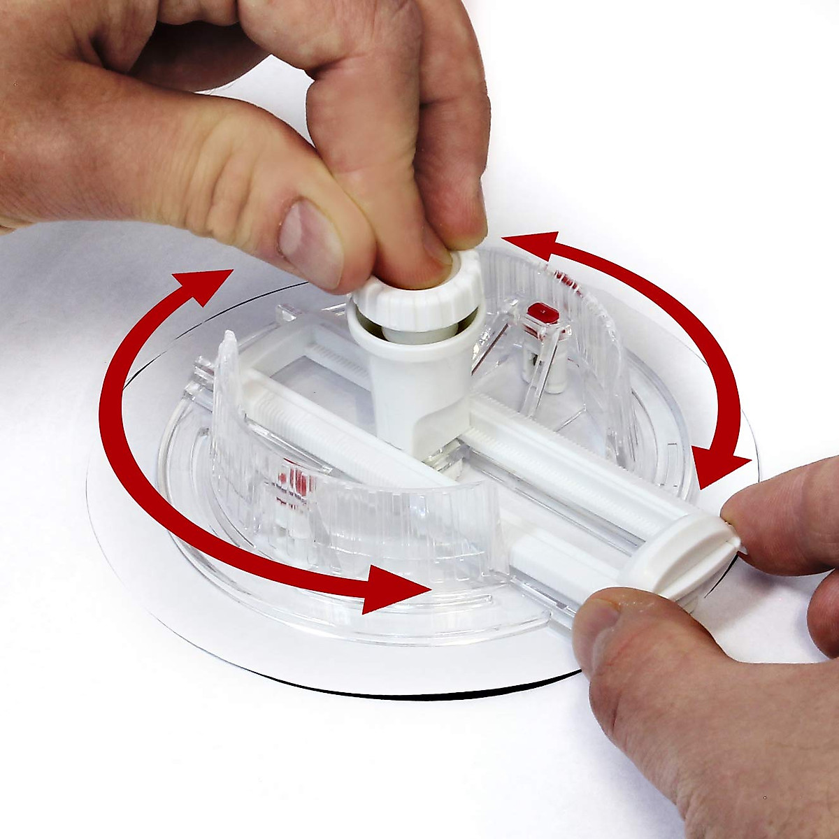 VViViD Circut Rotating Transparent Lightweight Paper Cutter Including Self-Healing Ruled and Gridded Cutting Board