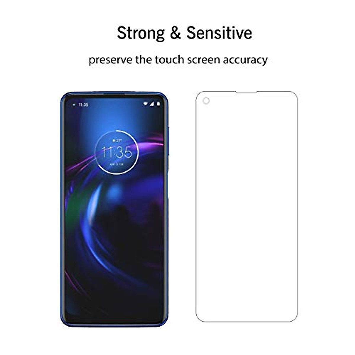 Ailun Screen Protector for MOTO G power 2021 3 Pack Tempered Glass 9H Hardness Ultra Clear Bubble Free Anti-Scratch Fingerprint Oil Stain Coating Case Friendly [Not for Moto G power 2020/2022]