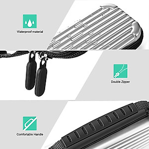 CALLCASE Carrying Case for Nintendo Switch OLED / Switch - Shockproof Protective Hard Shell Storage Bag for NS Console and Accessories, Portable Travel Pouch Bag with 10 Game Card Slots - Silver