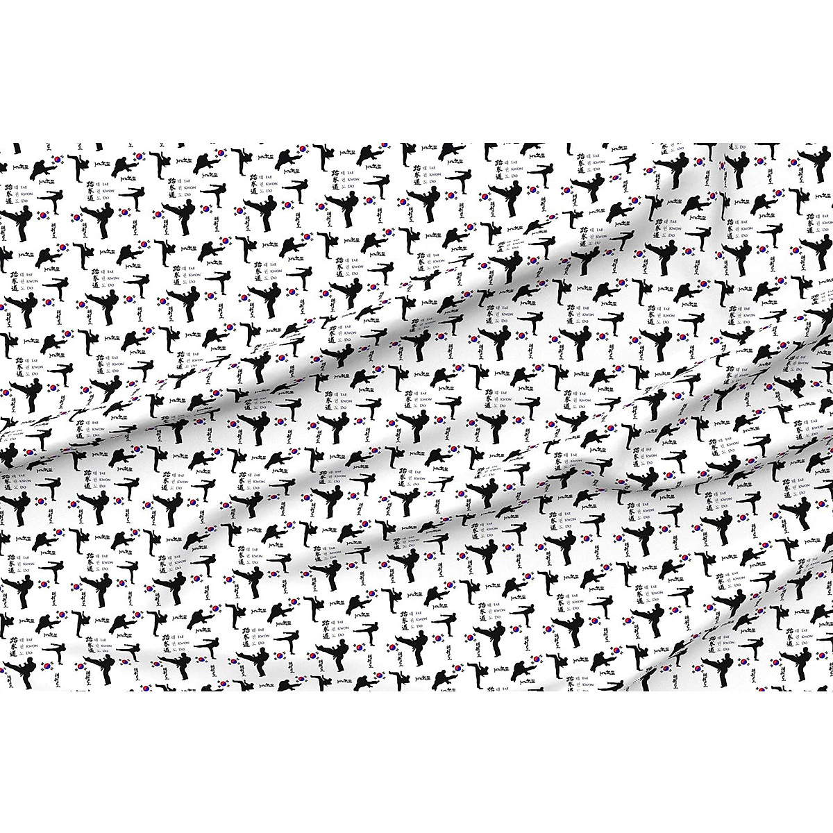 Spoonflower Fabric - Large Print Martial Arts Fitness Health Printed on Petal Signature Cotton Fabric by The Yard - Sewing Quilting Apparel Crafts Decor