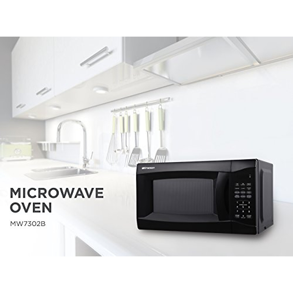 Emerson 0.7 CU. FT. 700 Watt, Touch Control, Black Microwave Oven, MW7302B