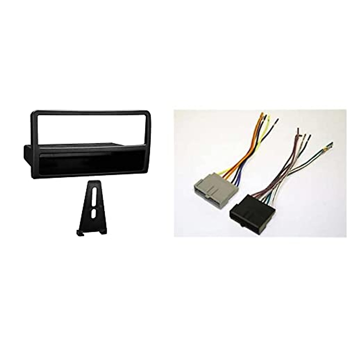 Metra 99-5200 Installation Kit for 1999-2004 Ford Focus/Mercury Cougar Vehicles (Black) & Scosche FD02B Compatible with Select 1986-97 Ford Power/Speaker Connector/Wire Harness