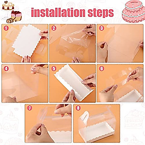 25 Pack Clear Gable Bakery Gift Boxes with Cardboard Candy Treat Gift Box Gable Boxes Clear Boxes for Favors Treat Party Cookie Pastry Cupcake Dessert Birthday Christmas Birthday, 6.3 x 3.6 x 3.6 Inch