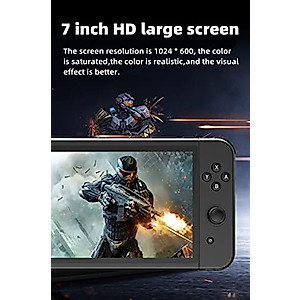 CZT 7-inch Quad-core Game Console Precise Dual Joystick Supports Multiple emulators Built-in 9000 Games Search/Favorites/Save HDMI Output mp3/mp4 Free Protection case