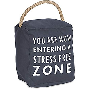 Pavilion Gift Company Stress Free Zone Door Stopper Black 5" x 6"