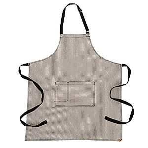 Chef Works Unisex Portland Bib Apron, Black, One Size