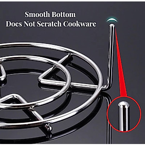 304 Stainless Steel Thickened Wire Rack Steaming Rack Multifunctional Tripod Rice Cooker Steaming Rack Metal Steamer Basket Steamer Insert for Pot (16cm diameter X 5cm height)