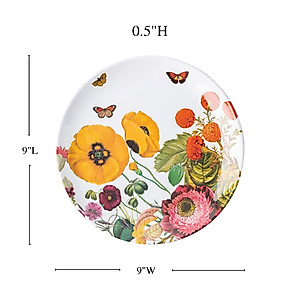 Juliska Field of Flowers Melamine Salad Plate - Melamine - Unbreakable, Melamine, Decorative Salad Plate