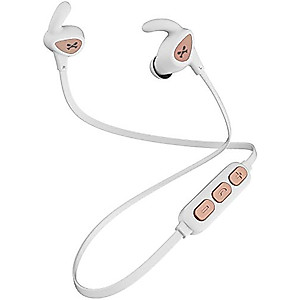 Ghostek Rush Series Wireless Sport Earbud Headphones for Women Girls – White/Rose | Comfortable Earbuds Perfect for Sports, Running, Jogging, Working Out