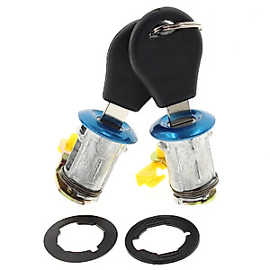 AUTOKAY 2Pcs Left & Right Door Lock Set W/Key Fit for Nissan Pickup Hardbody D21 Navara King Cab Pickup 1986-1998 Models Replace# 80600-01G25 80601-01G25