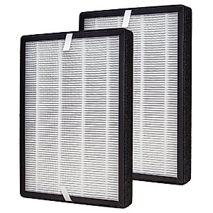 Lhari 2-Pack True HEPA GL-FS32 Filter, Compatible with MOOKA/KOIOS GL-FS32 + AZEUS GL-FS32 Air Purifier, 3-in-1 H13 True HEPA Removes Dust and VOCs, 2-Pack