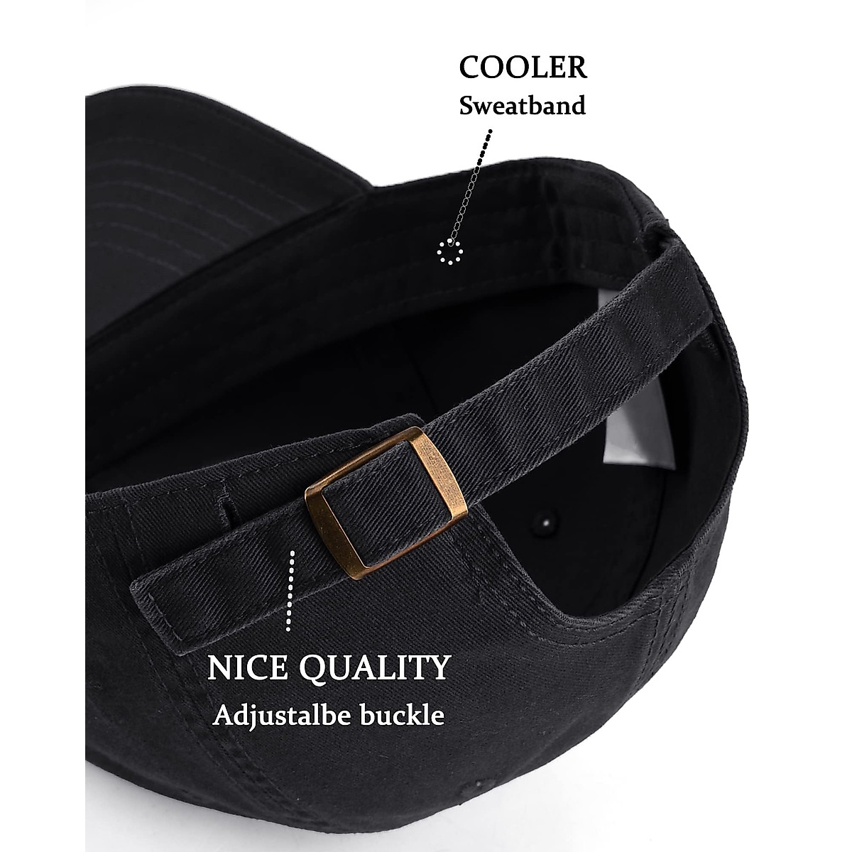 FURTALK Men and Women Vintage Washed Distressed Cotton Baseball Cap Plain Blank Adjustable Classic Baseball Hat Cap Black/Beige